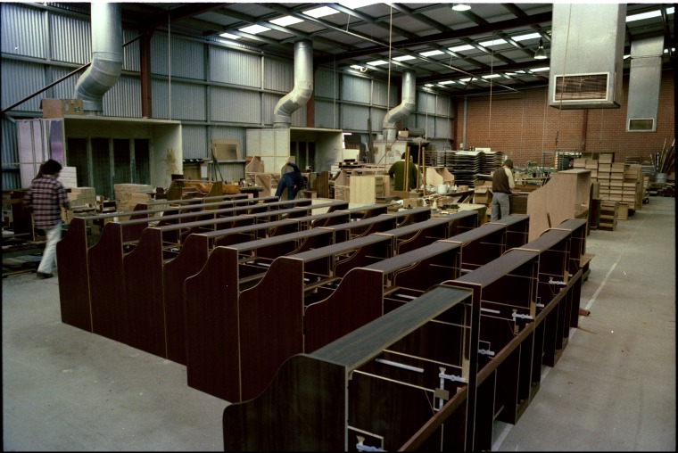 Manufacturing desks at the Allwood Furniture factory. - JPG 116.9 KB