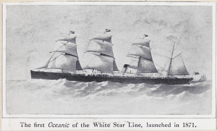 The first Oceanic of the White Star line, launched in 1871. - State ...