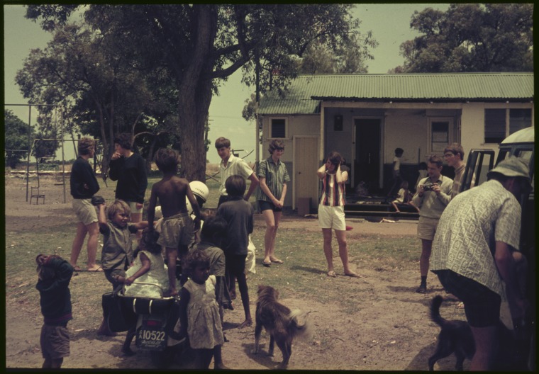 A group of young Quakers (Friends) visit Allawah Grove. - JPG 126.4 KB