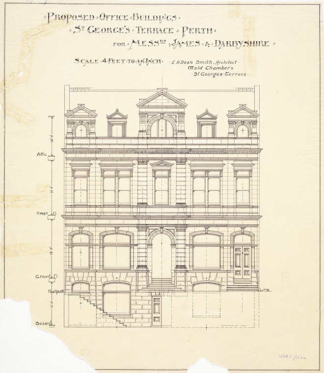 Architectural plans for proposed Furnival Chambers, Perth, W.A. / - JPG ...