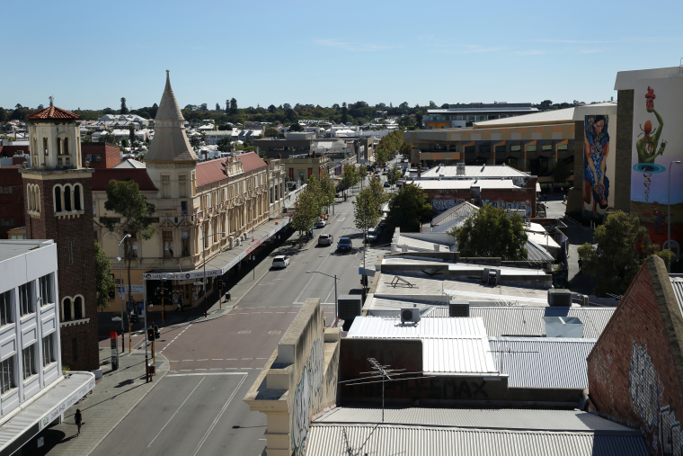 Elevated view of William Street, Perth north from James Street, 30 ...