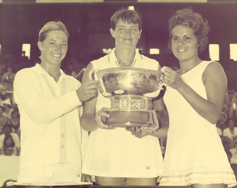 Australian Federation Cup Team, Lesley Hunt, Margaret Court and Evonne ...