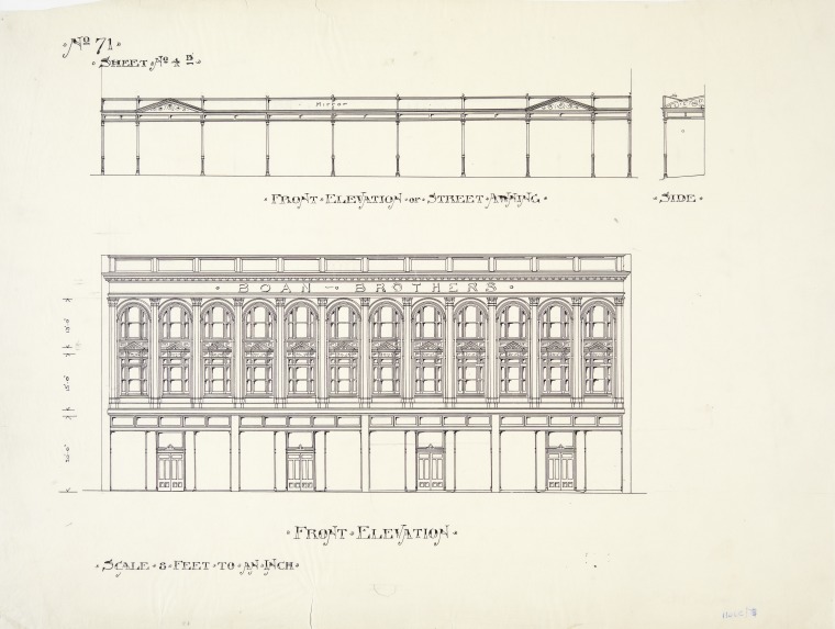 Boans Brothers building, Perth, W.A. front elevations. - JPG 80.0 KB