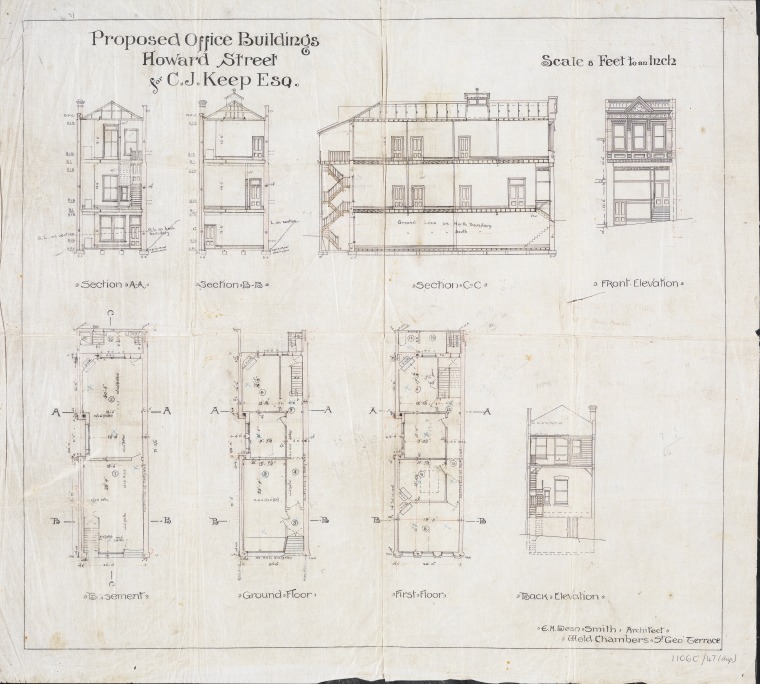 Proposed office building Howard Street, Perth, for C.J. Keep / - JPG ...
