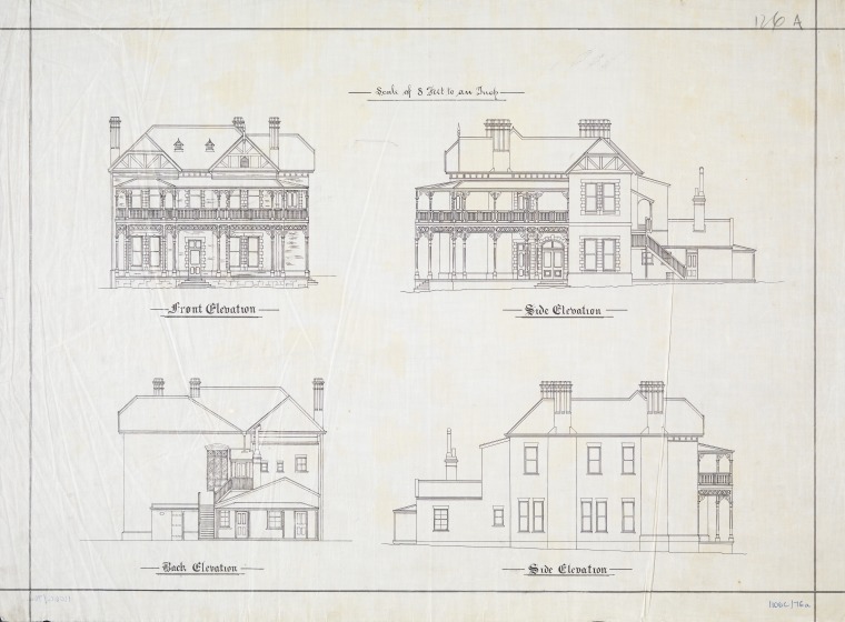 Plans for a private residence by J. Talbot Hobbs. - JPG 87.4 KB