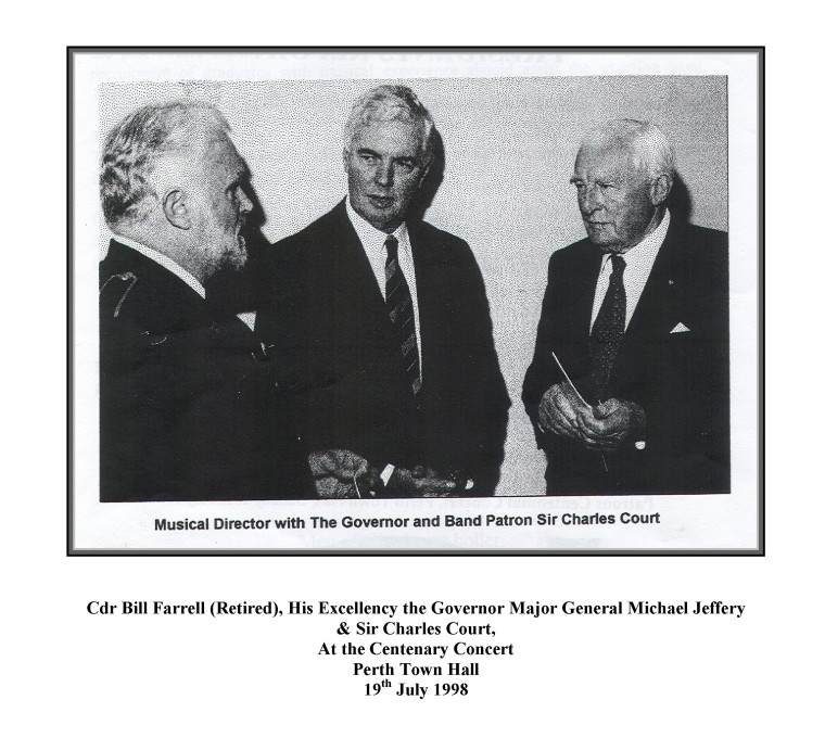 Cdr Bill Farrell, Governor Major General Michael Jeffery and Sir ...