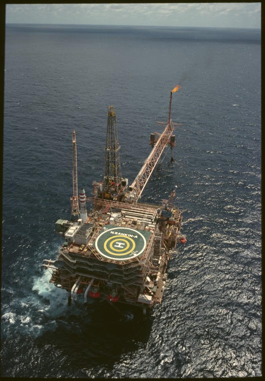 Aerial photographs of the North Rankin 'A' platform on the North West ...