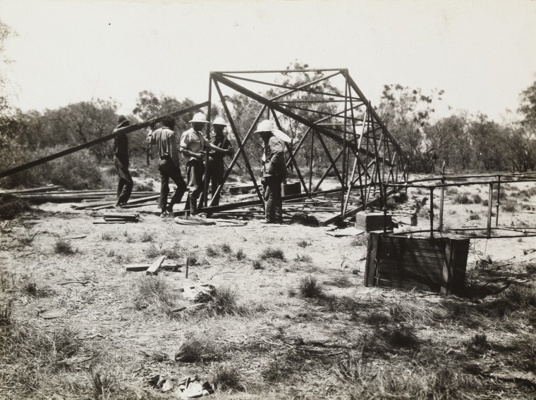 Lick Observatory's 40 foot camera, 1922 Wallal Solar Eclipse Expedition ...