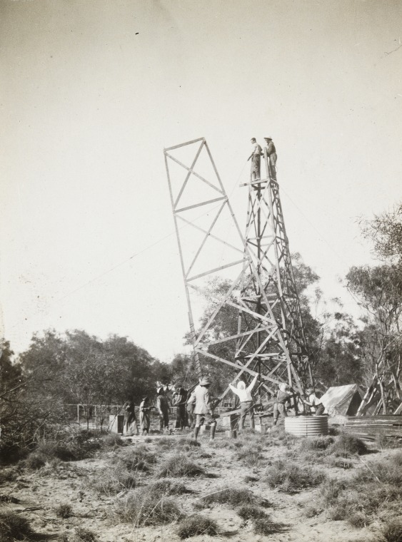 Lick Observatory's 40 foot camera, 1922 Wallal Solar Eclipse Expedition ...