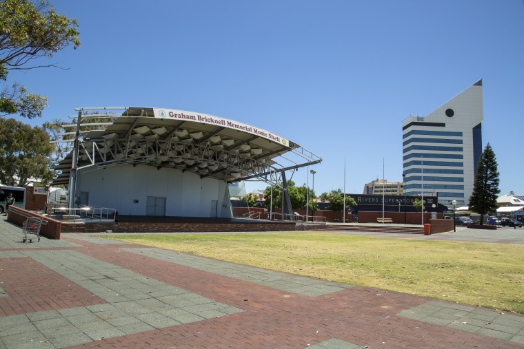Graham Bricknell Memorial Music Shell, corner Symmons and Blair Streets ...