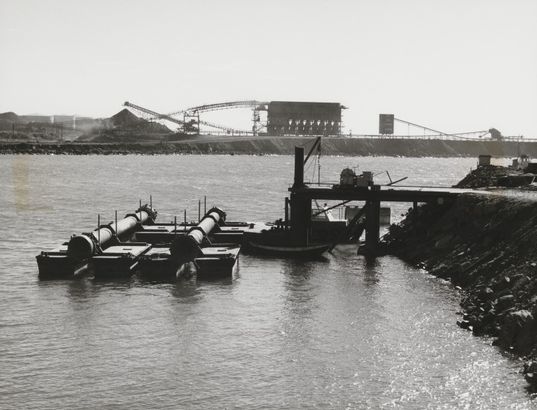 The Hamersley Iron ore wharf at Parker Point (Dampier) viewed from the ...