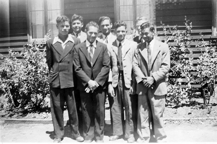 Reunion of old boys at Roelands Native Mission. - JPG 125.2 KB