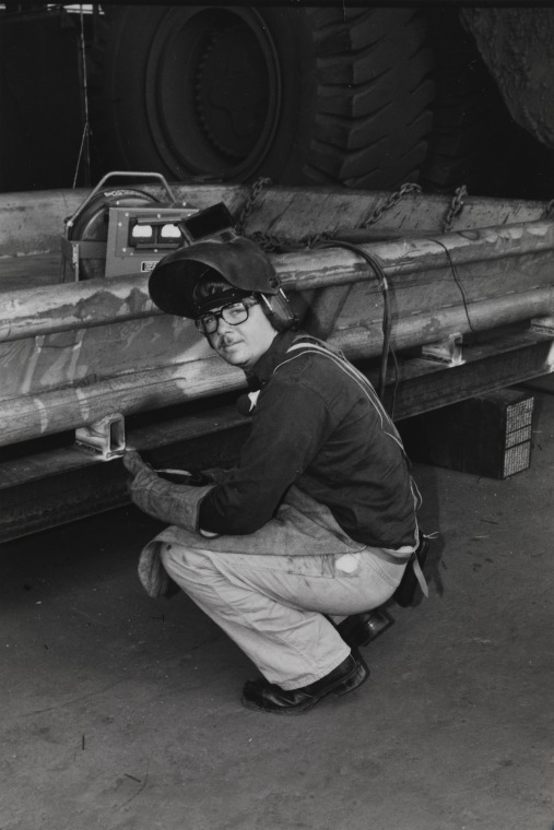 Tim Pomeroy, apprentice boilermaker, Main Workshop, Paraburdoo. - JPG ...