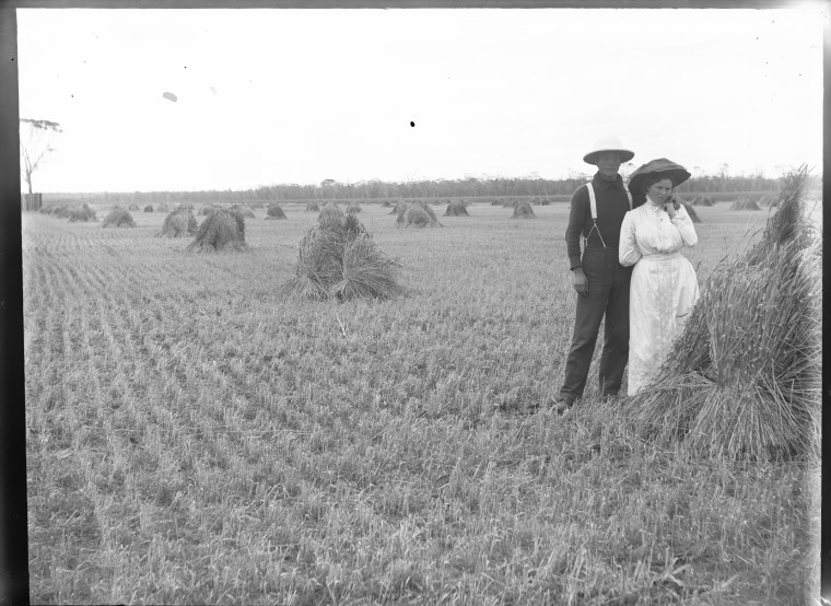 Tom Wilson with his fiancee Maud Fowler and her father Robert on the ...