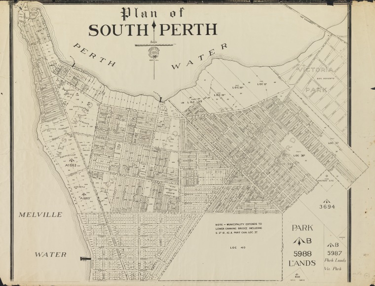 Plan of South Perth. - JPG 144.5 KB