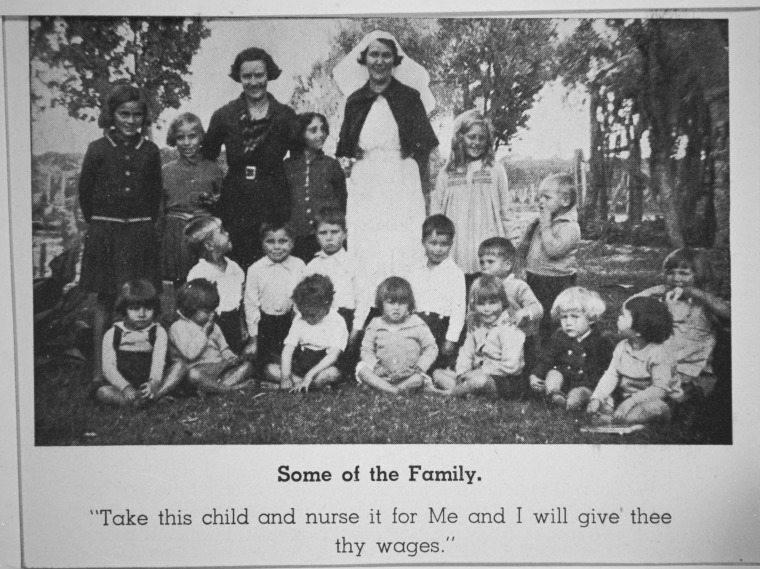 May Holt, Nurse Thomas and the children of Sister Kate's Children's ...