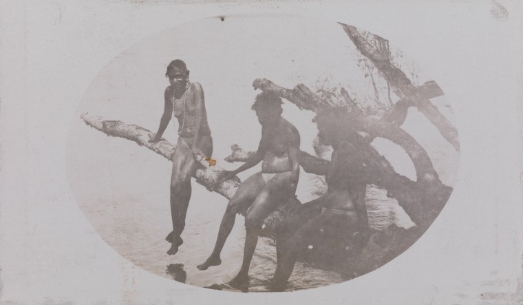 Aboriginal women swimming at Fitzroy Crossing. - JPG 53.7 KB