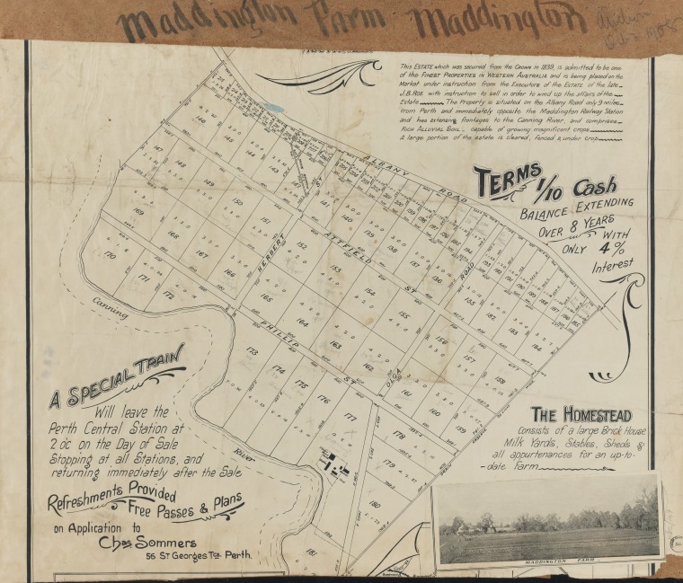 Cadastral map of Maddington. - JPG 165.1 KB