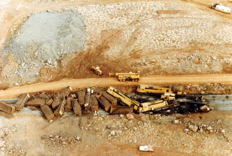 An ore train derailment on the Robe River Railway which occurred 22 ...