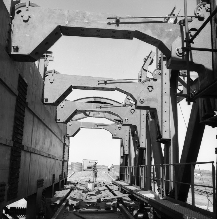 Hamersley Iron port and iron ore processing plant under construction at ...