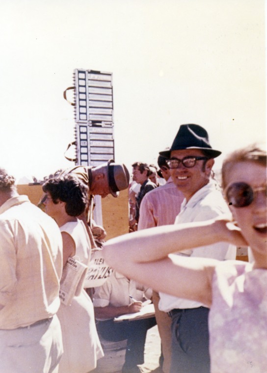 Roly Livingstone at the Roebourne races in the late 1960s. - JPG 74.3 KB
