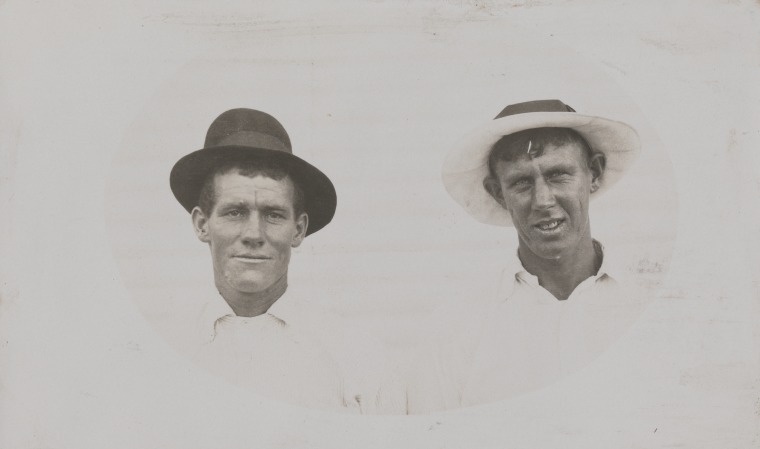 Bert Smith, Bob Gordon and Bert Forster at Fitzroy Crossing. - JPG 33.2 KB