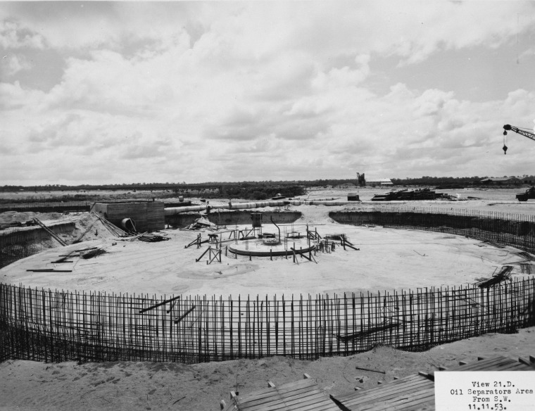 Copies of photographs of the construction of BP Refinery, Kwinana, 1953 ...