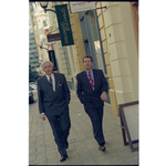 Journalist Terry Willesee interviews Perth Lord Mayor Peter Nattrass ...