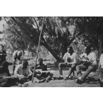 Bill Tapim and Douglas Malakai with a group of Torres Strait Islanders ...