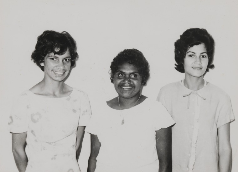 Elizabeth Bolton, Audrey Davidson and Joyce Trust, students at ...