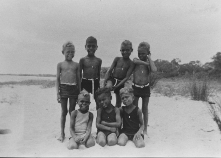 Boys from Roelands Native Mission at the beach. - JPG 92.4 KB