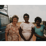 Esther Milnes, Olive Bieundurry and Sharon Bieundurry at Fitzroy Crossing.