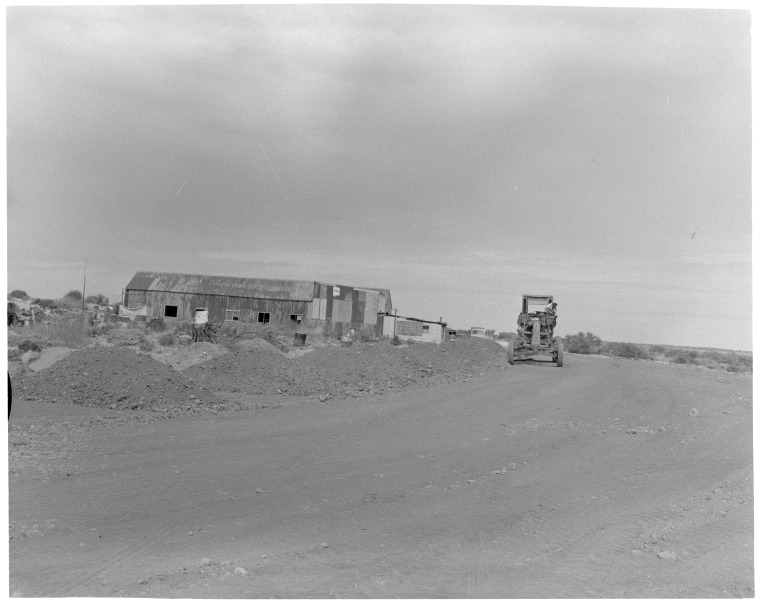 Main Roads Department road construction work at Learmonth during the ...