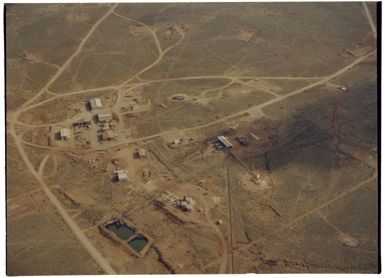 Aerial view of WAPET workshop complex on Barrow Island, Western ...