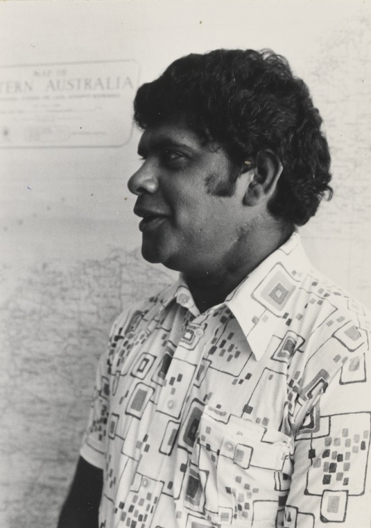 Profile portrait of an Aboriginal man. - JPG 85.5 KB