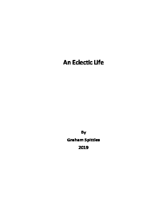 An eclectic life. - PDF 2.9 MB