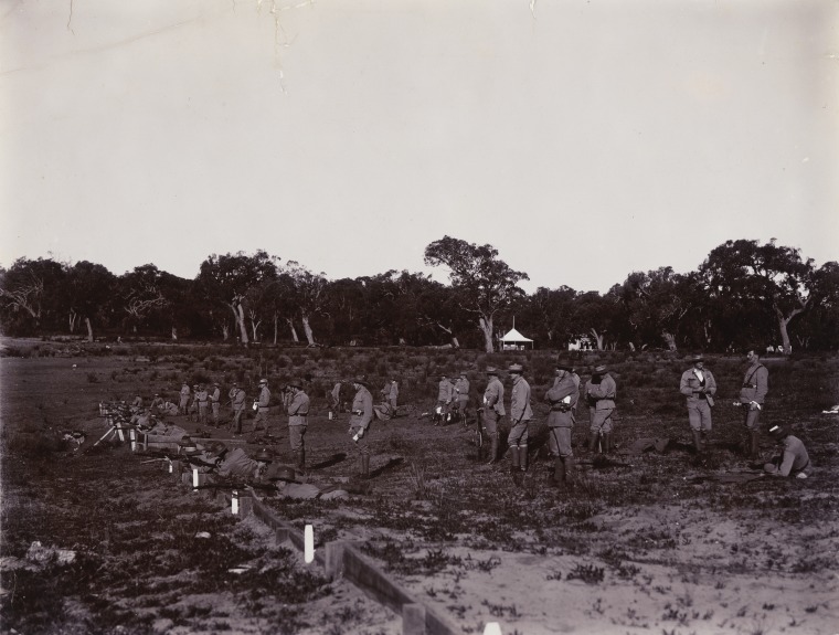 Rifle shooting competition of the 11th Australian Infantry Regiment at ...