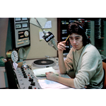 Presenter David Ellery in a 6PR studio, Perth, Western Australia.