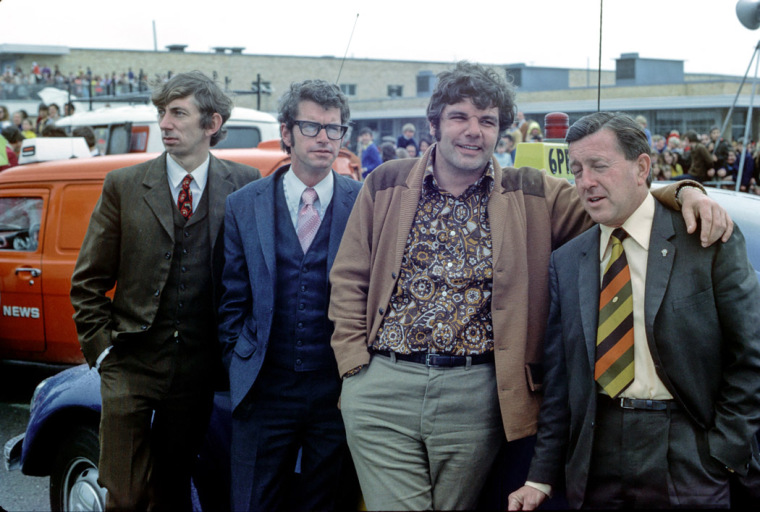 6PR crew Keith Wells, Tom Drewell (news editor), Garry Meadows ...