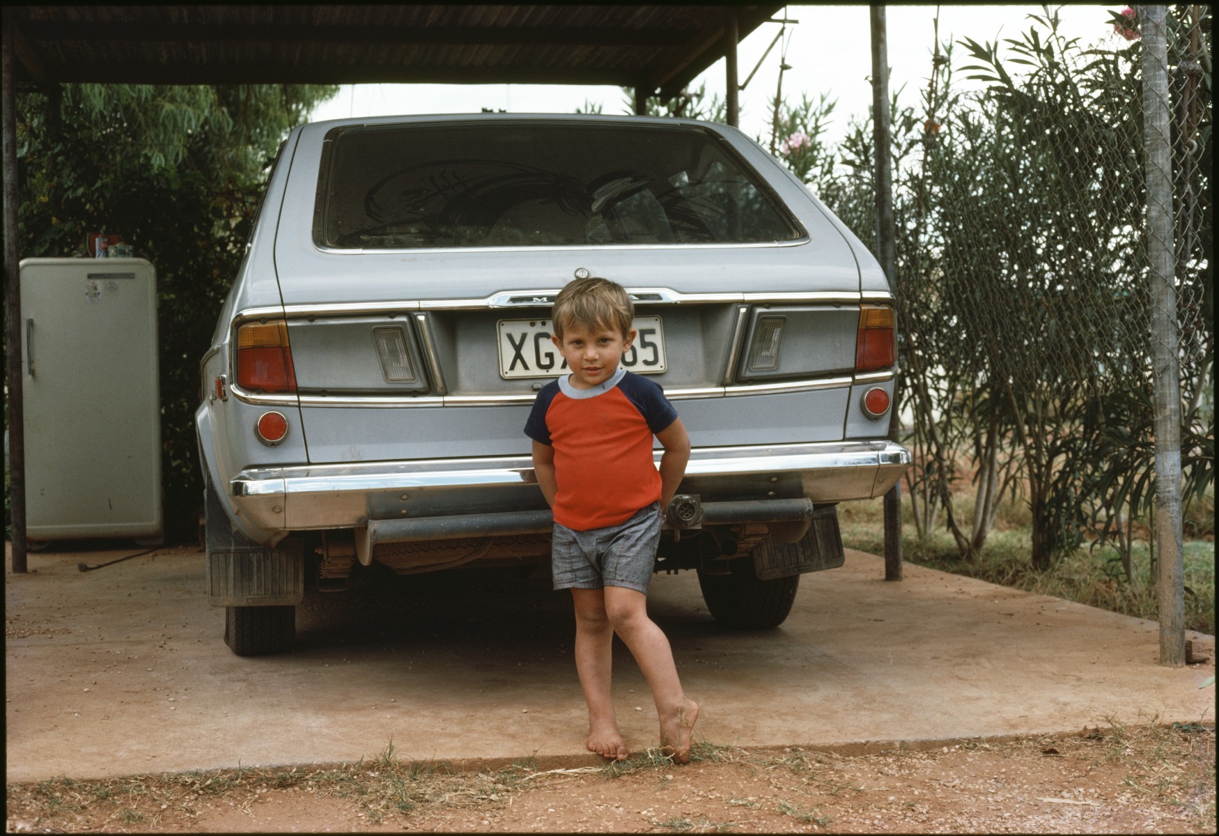 Grandson of Myrtle Kelly, possibly outside the Lovell's house in Derby ...
