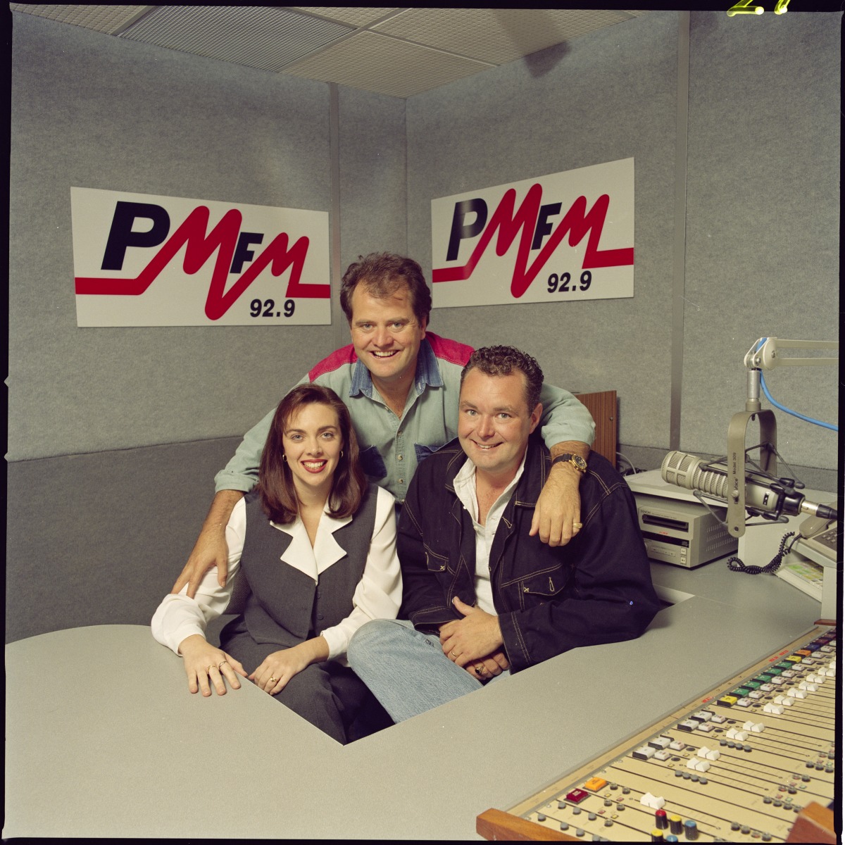 The Morning Crew in the studio at radio PMFM 92.9, 26 April 1995. - JPG ...