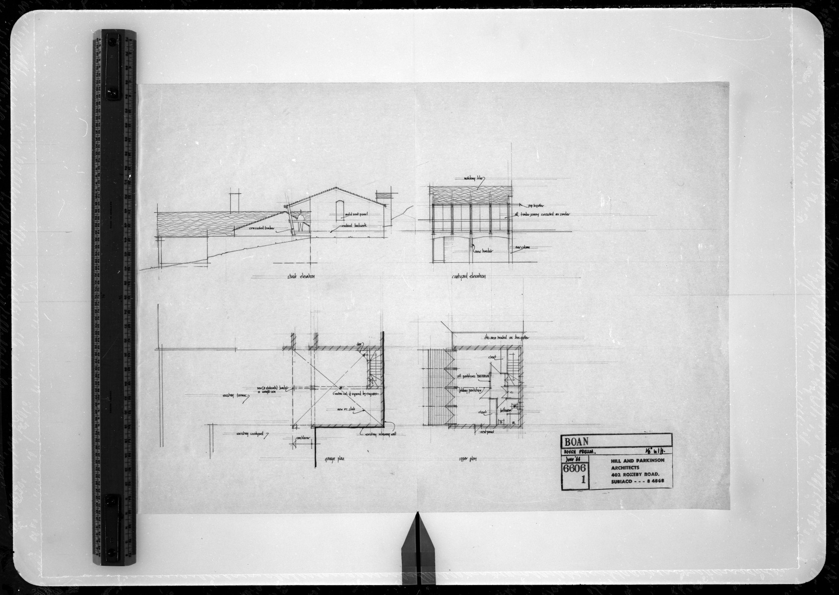 House renovation plans for a member of the Boan family in Perth, 1966 ...