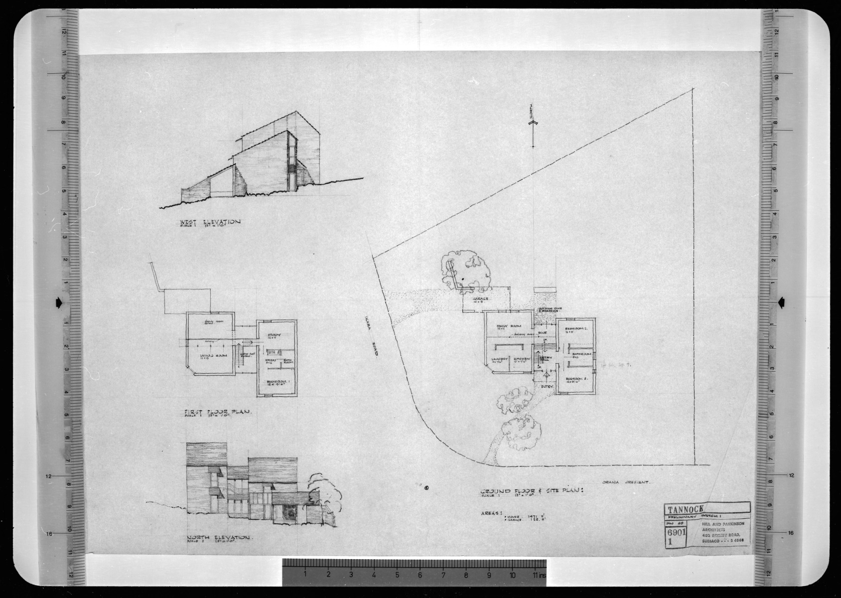 Plans for the home of Peter and Carolyn Tannock, 10 Orana Crescent ...