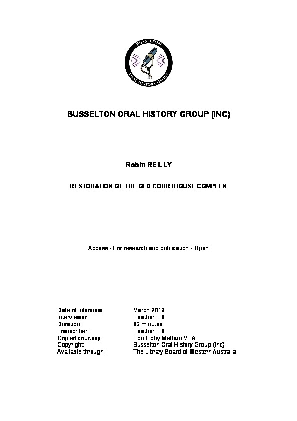 Interview with Robyn Reilly in 2019 / - PDF 3.3 MB