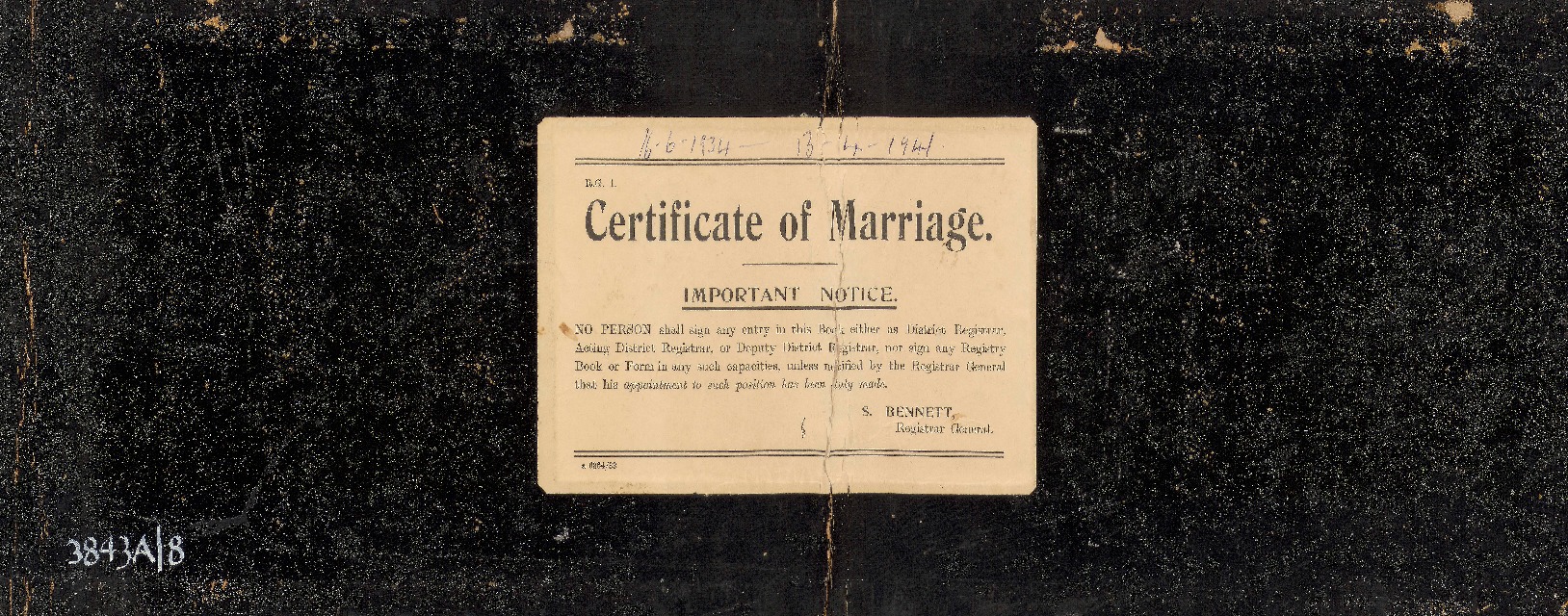 Merredin Parish marriage registers.