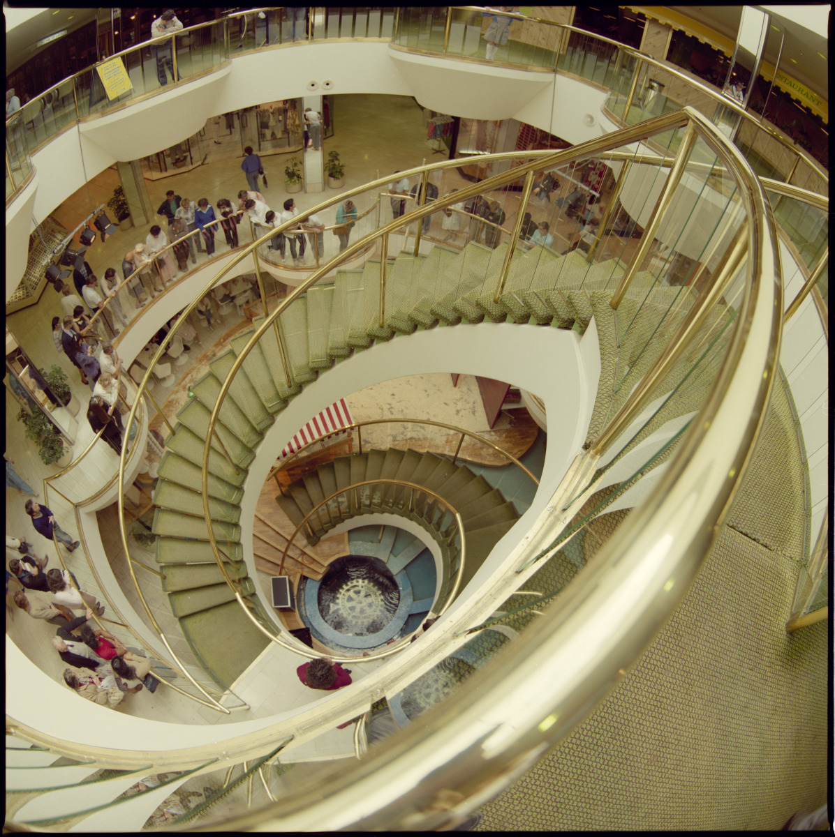 Views up and down the atrium of the Carillon Arcade, Perth, 26 ...