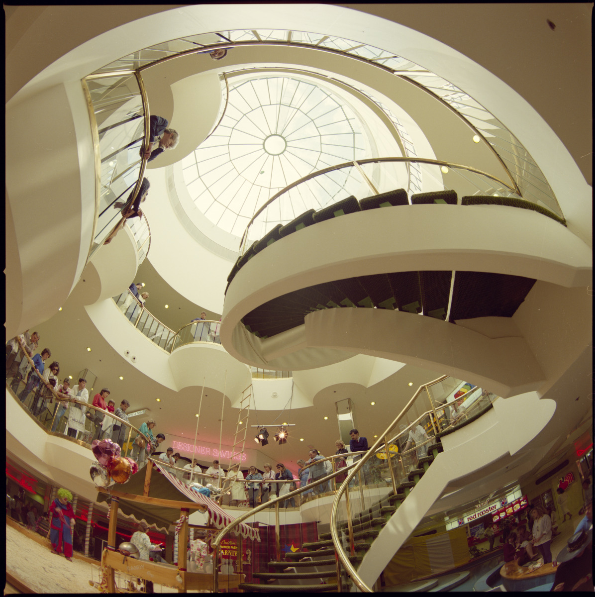 Views up and down the atrium of the Carillon Arcade, Perth, 26 ...