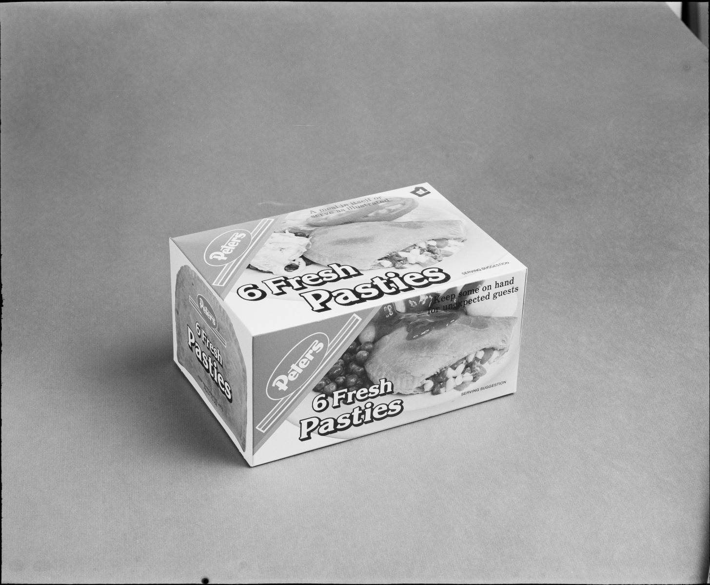A box of Peters pasties, 2 May 1980. - JPG 430.7 KB