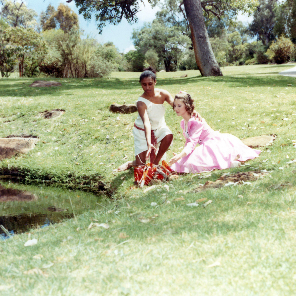 Aboriginal Dance Development Unit dancers with a dancer from the ...
