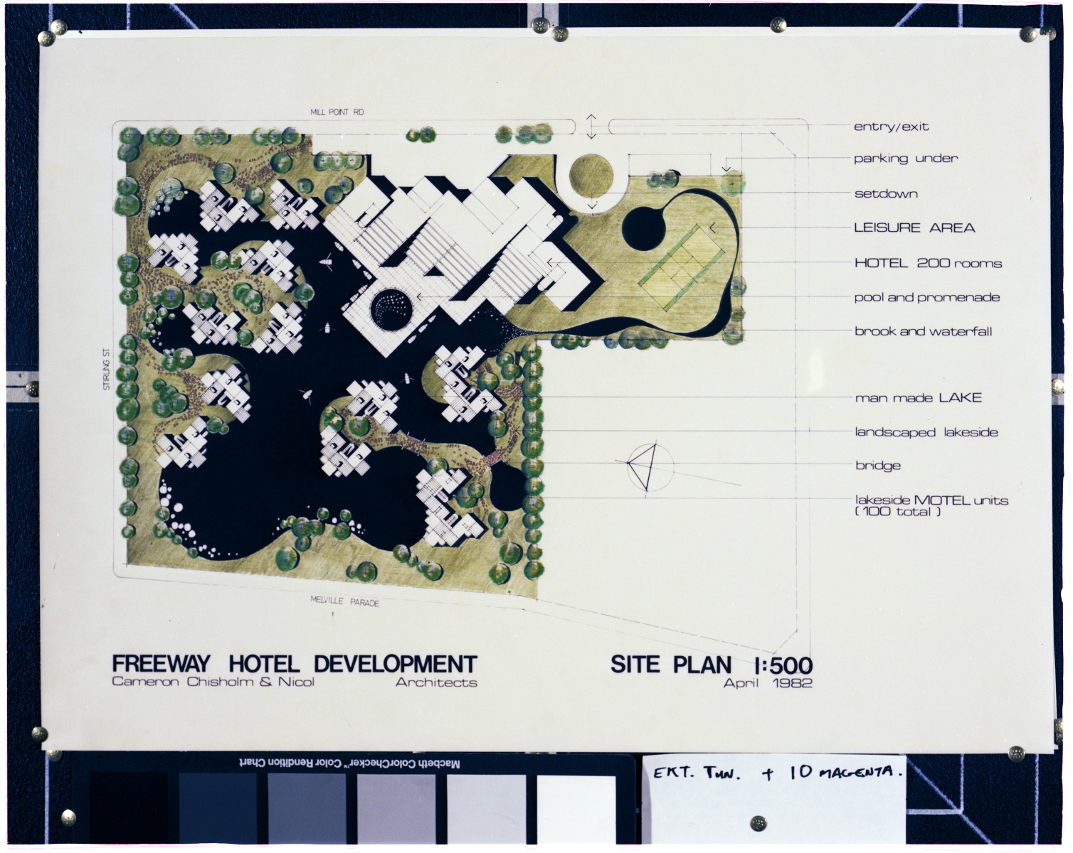 Site plan for the Freeway Hotel Development drawn April 1982. - JPG 509 ...